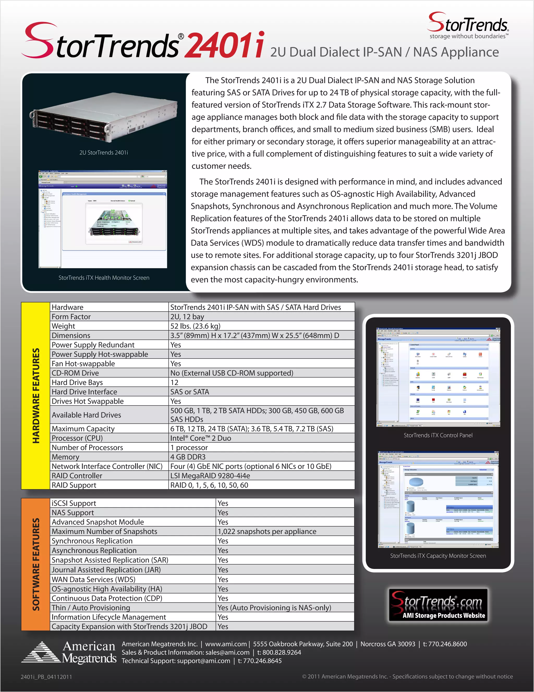 Stortrends 2401i 2u ip san nas storage appliance | PDF