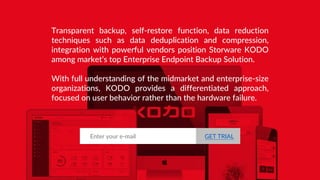 Storware KODO - Enterprise Endpoint Data Protection v3.6 | PDF