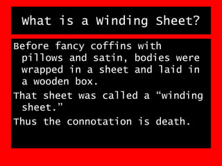 Like a Winding Sheet Lesson | PPTX