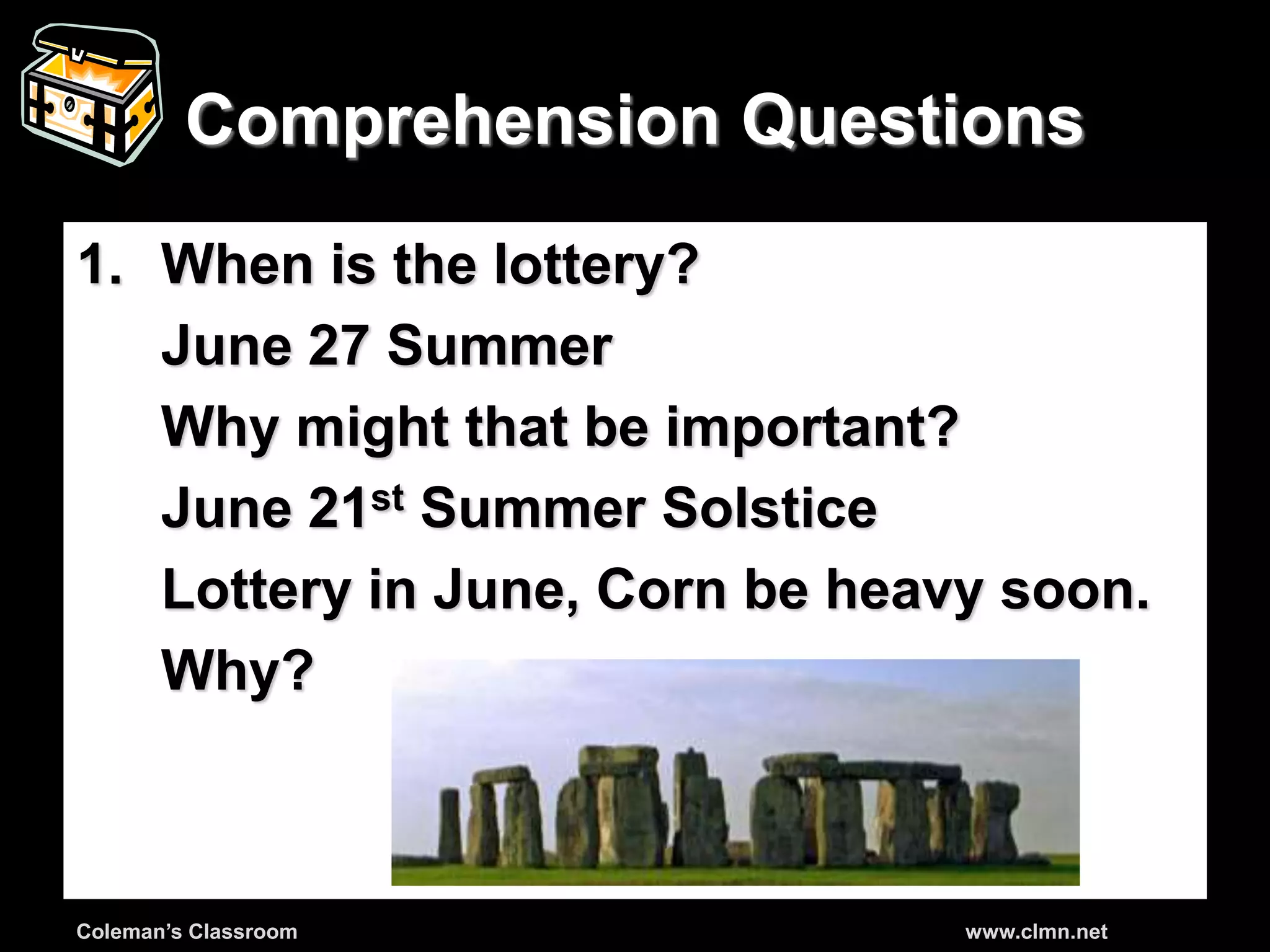 The Lottery Lesson | PPTX