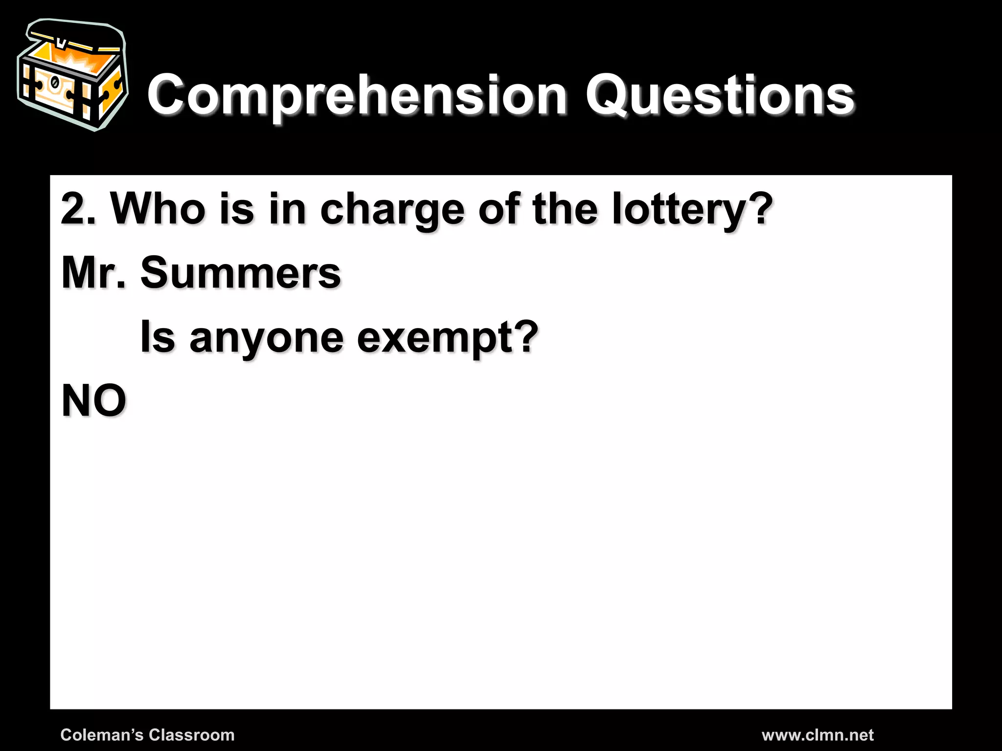 The Lottery Lesson | PPTX