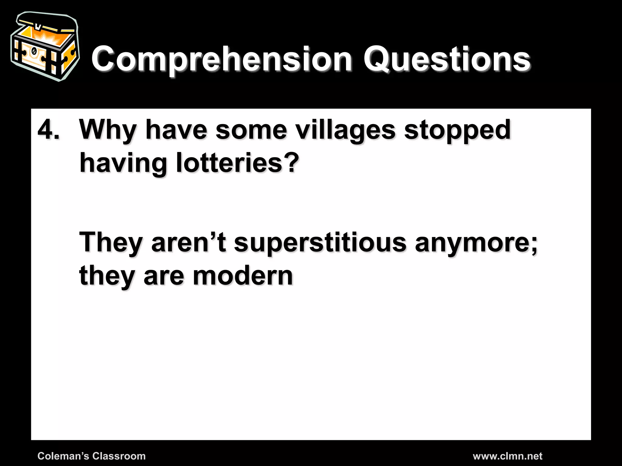 The Lottery Lesson | PPTX