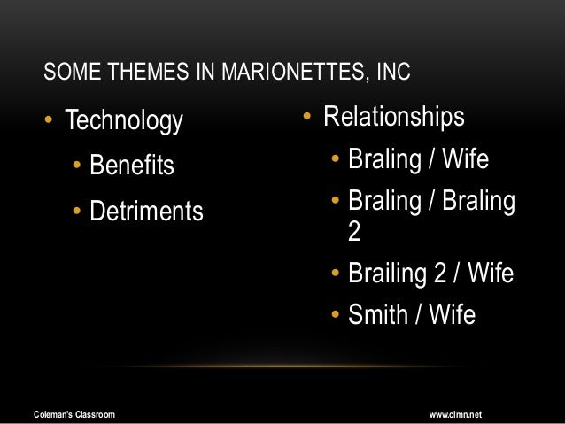 Marionettes Inc Lesson