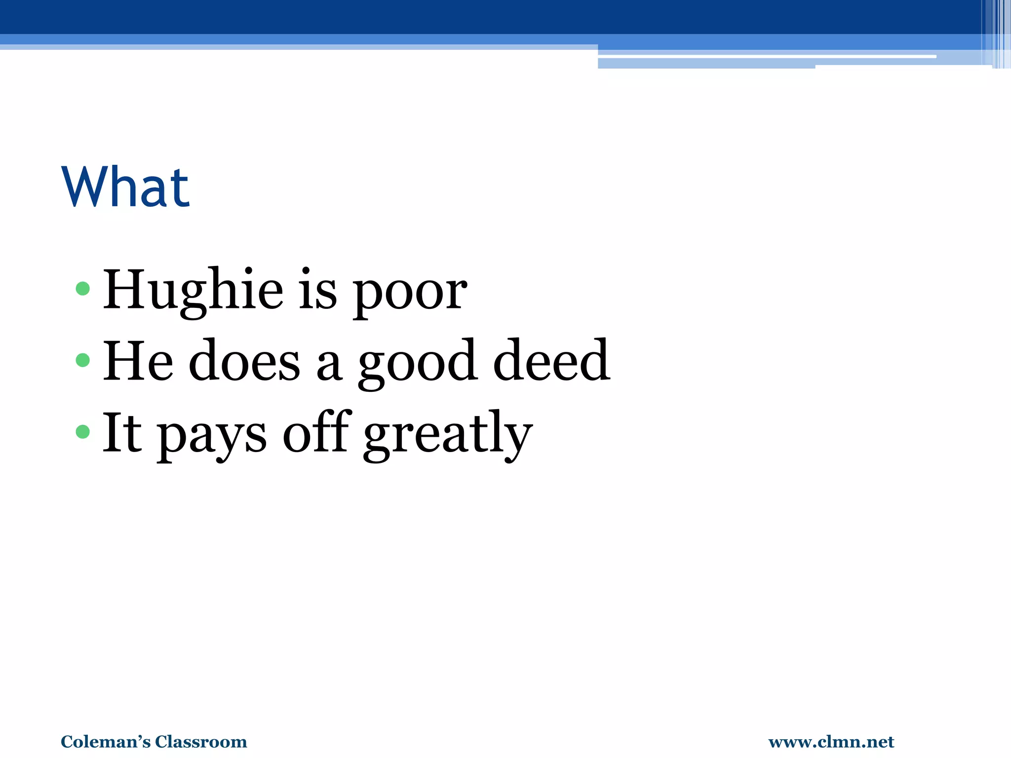 The Model Millionaire Lesson | PPTX