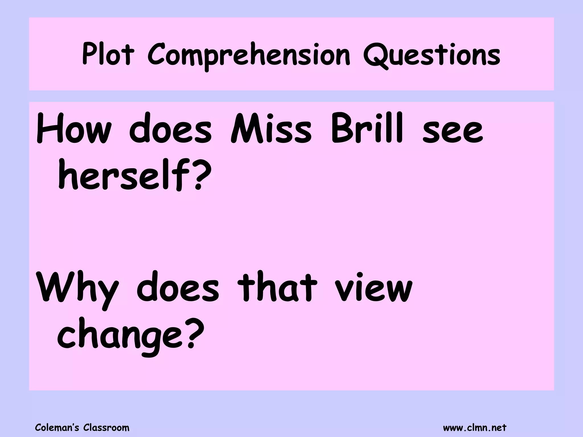 Miss Brill Lesson | PPTX