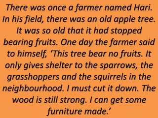 The Farmer And The Apple Tree | Short Stories In English | Short Story ...