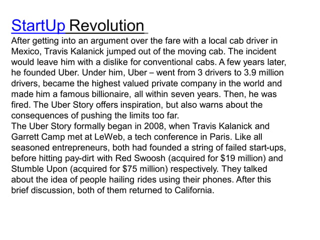 THE Uber STORY | PPT