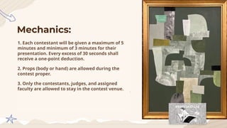 story telling competition guidelines and mechanics | PPTX