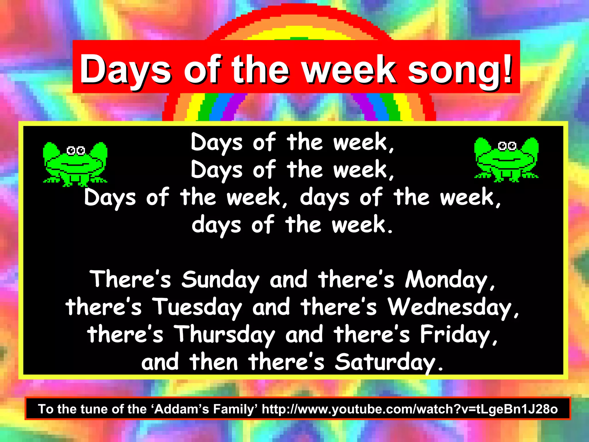 Tom's TEFL - All Through The Week With Mr Tom | PPT