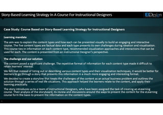 Story-Based Learning Strategy In A Course For Instructional Designers ...