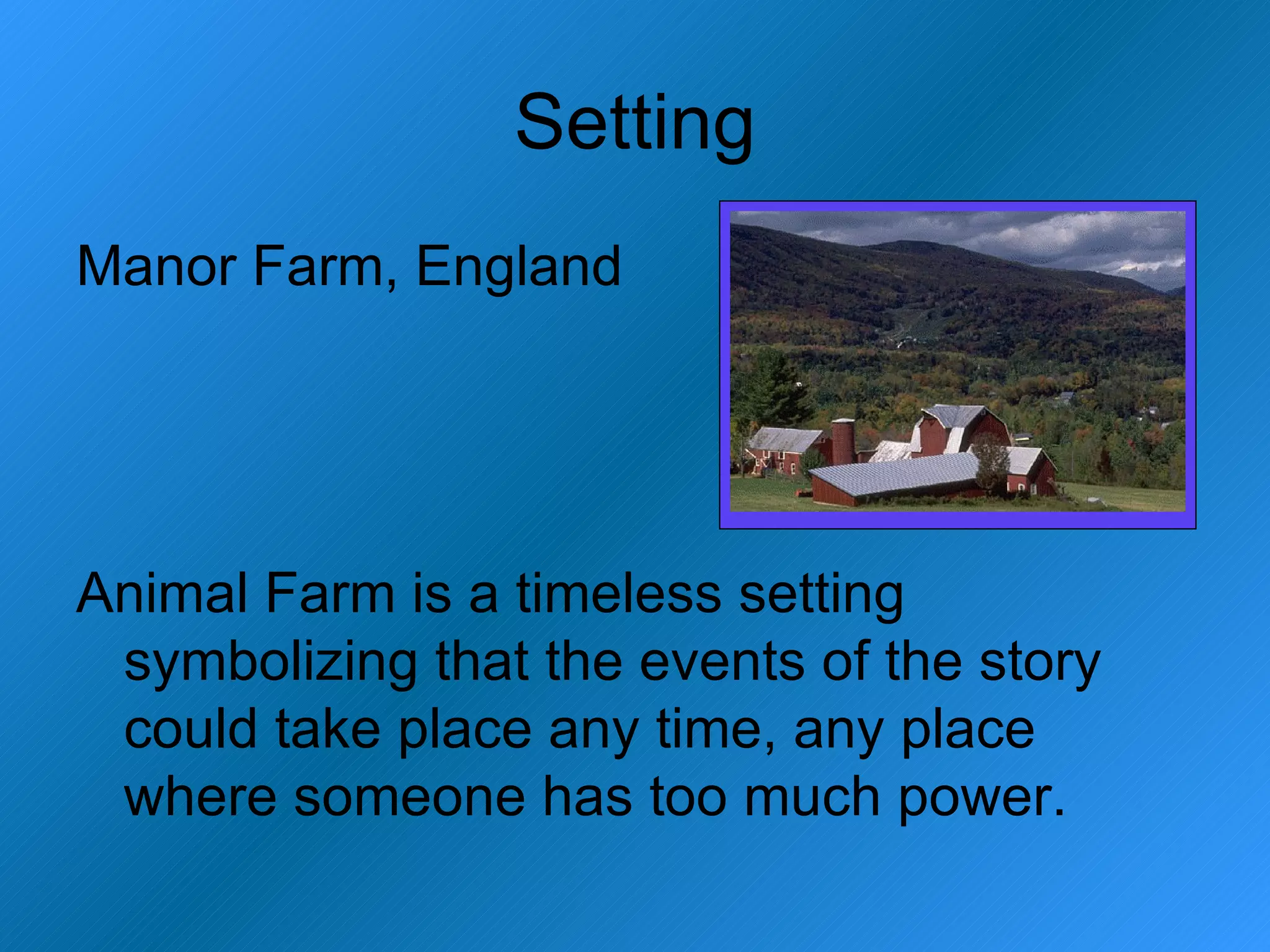 Story Grammar for Animal Farm | PPT