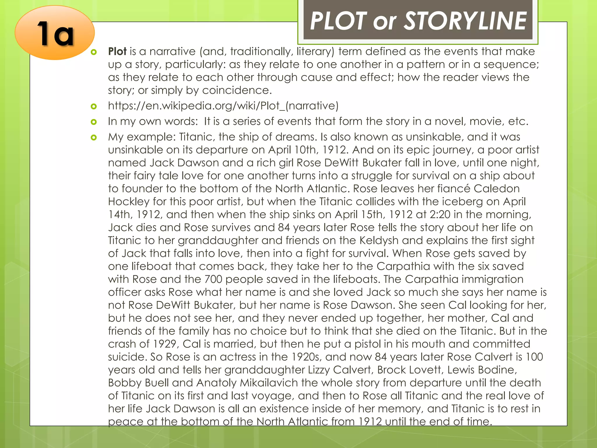 Storylines and plot elements | PPTX | Cruises | Travel Type