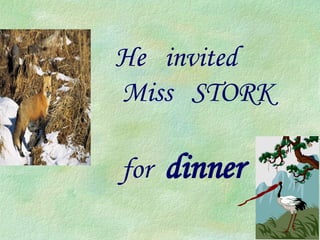 story-the-fox-and-the-stork-children-moral-story | PPT