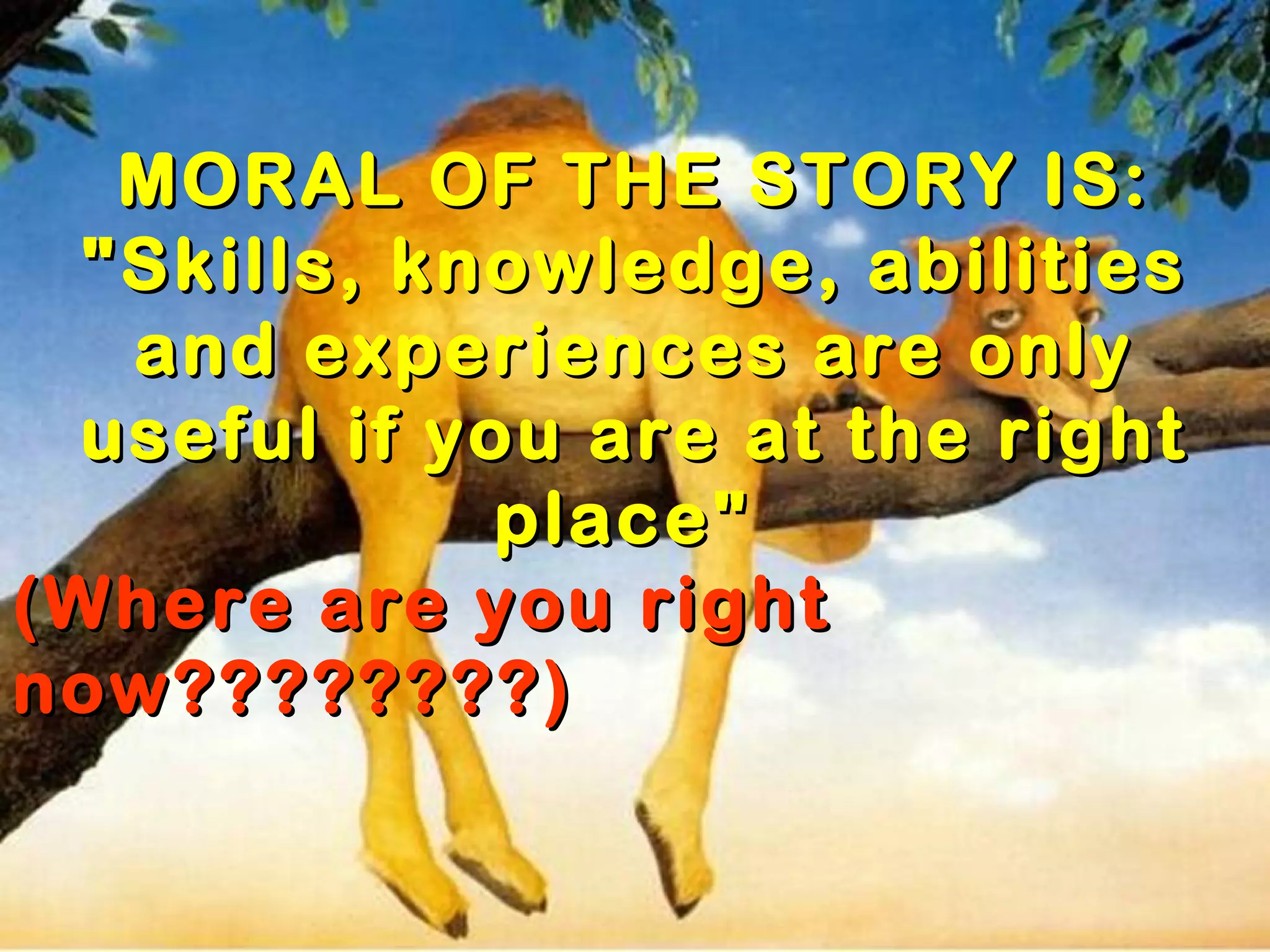 Story wise camel | PPT