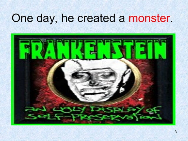 Frankenstein - a reader for both primary and secondary students | PPT