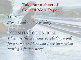 Story academic vocabulary | PPTX