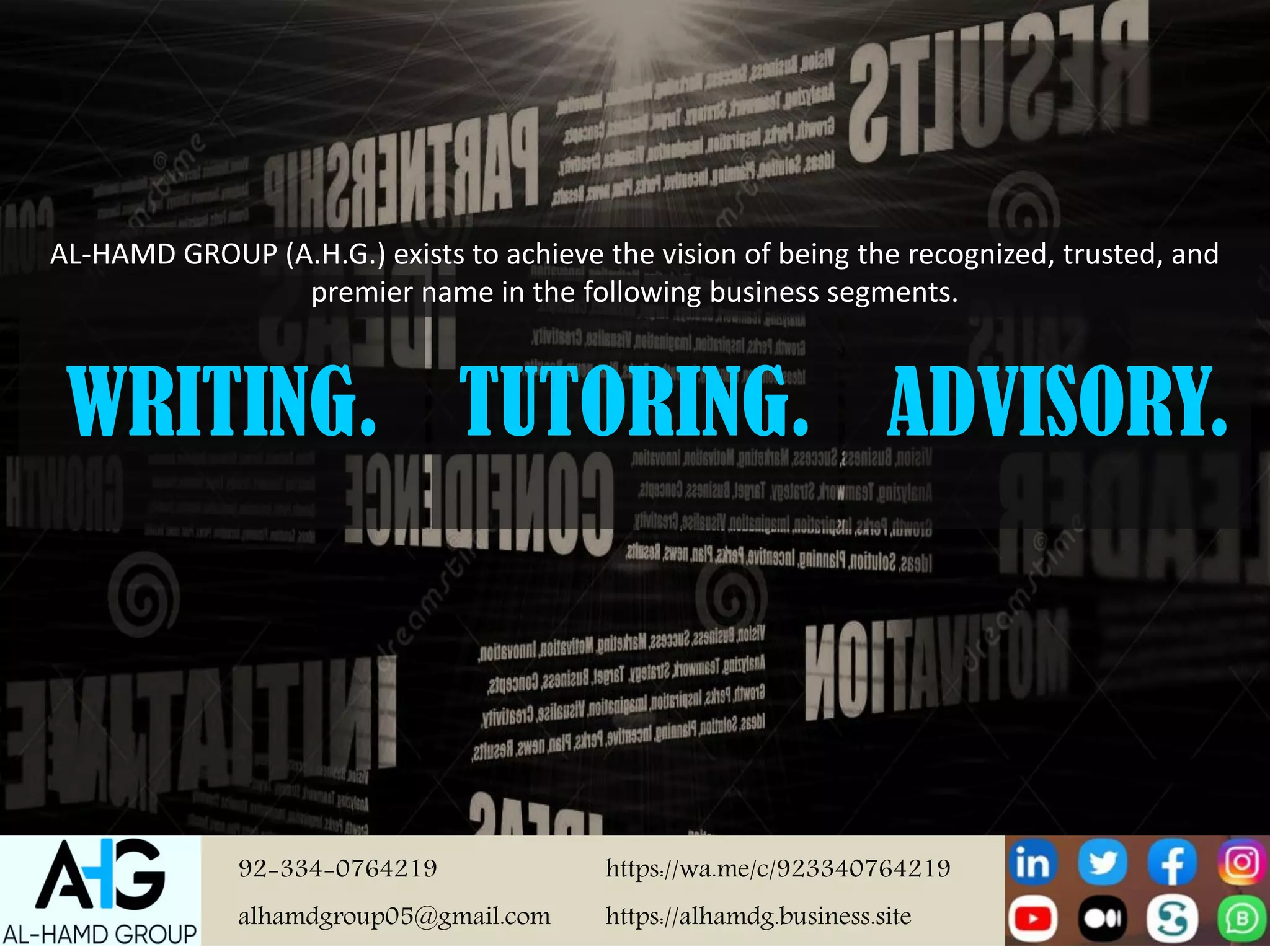 Story of AL-HAMD GROUP | PPT
