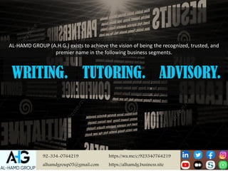 Story of AL-HAMD GROUP | PPT