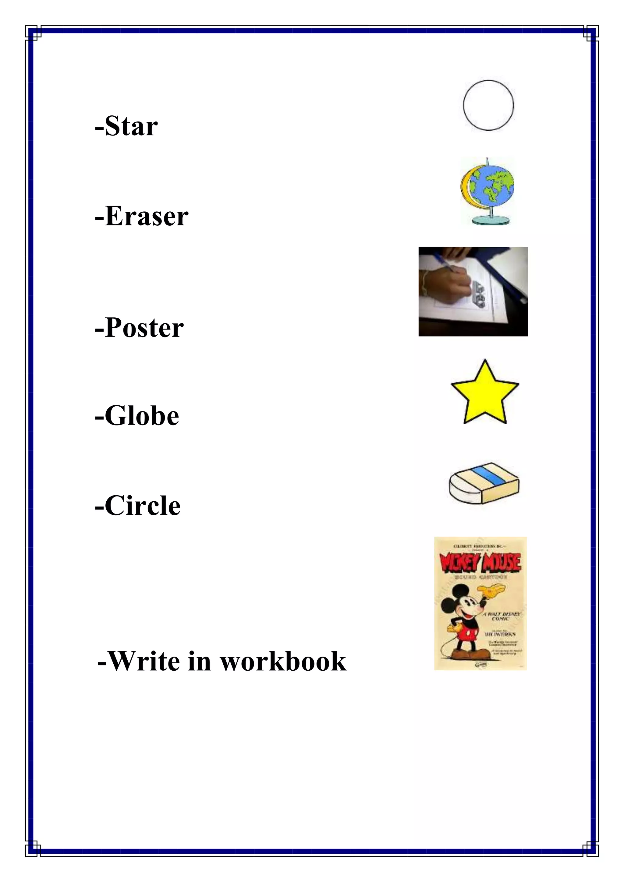 Exercises for KG1 | DOCX