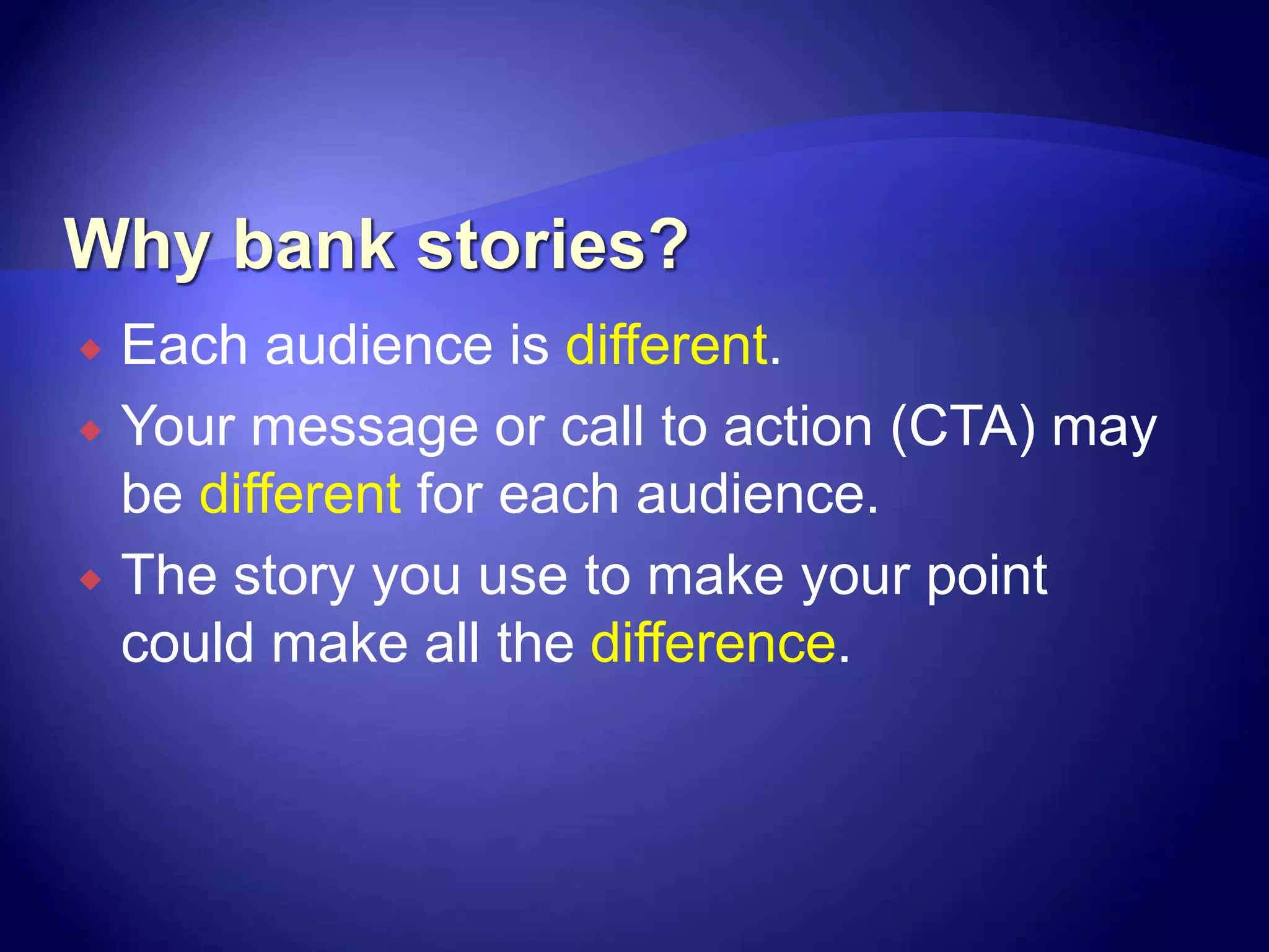 Story banking presentation | PPT