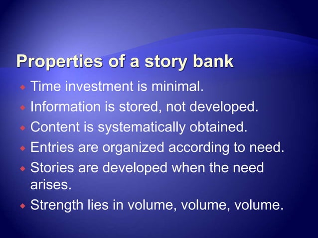 Story banking presentation | PPT
