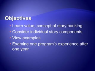 Story banking presentation | PPT