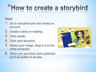 Storybird power point presentation | PPTX
