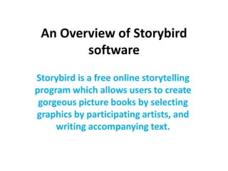 Storybird software ppt | PPTX