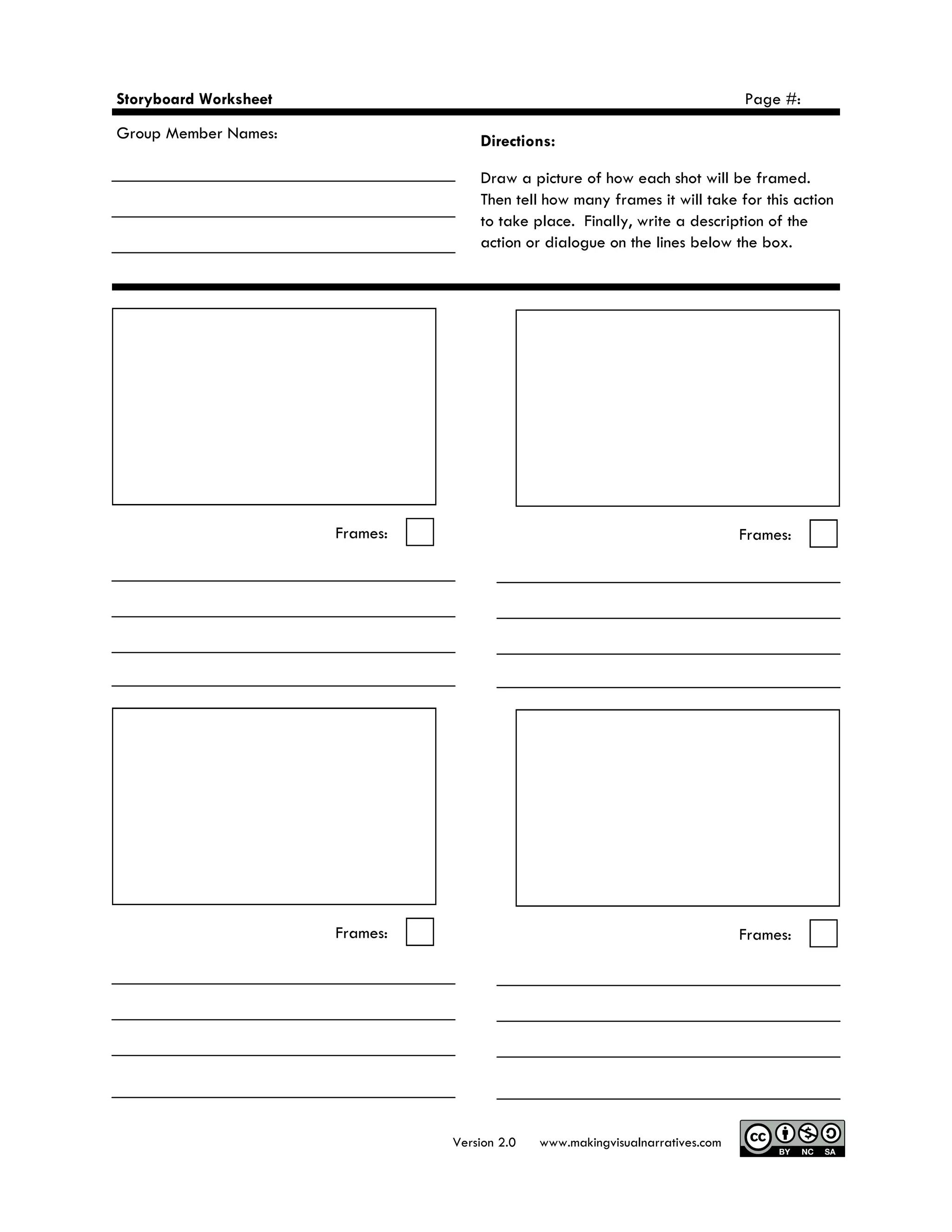 Making Visual Narratives: Storyboard Worksheet PDF 2.0 | PDF ...