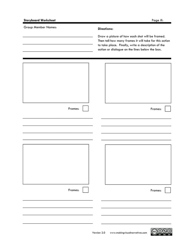 Making Visual Narratives: Storyboard Worksheet PDF 2.0 | PDF ...