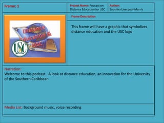 Storyboard on Distance Education | PPT