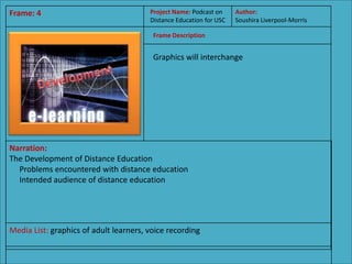 Storyboard on Distance Education | PPT