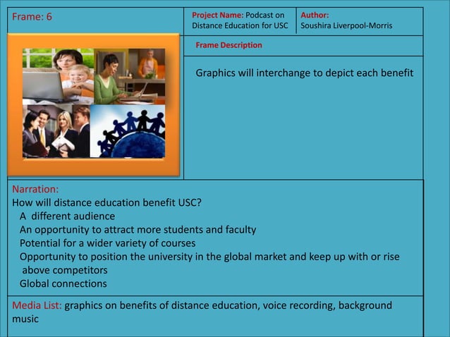 Storyboard on Distance Education | PPT