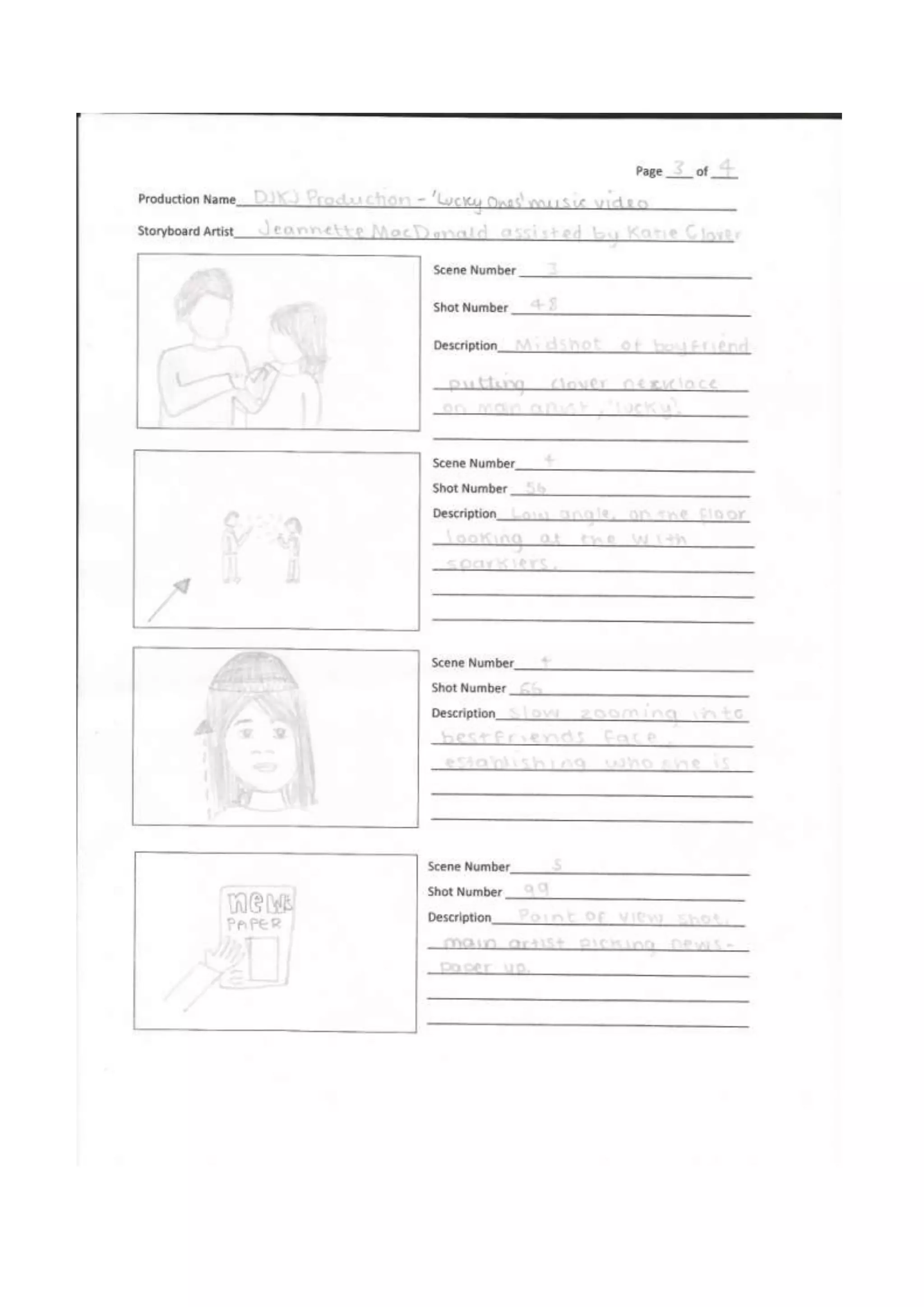 Pre-production - Storyboard | DOCX