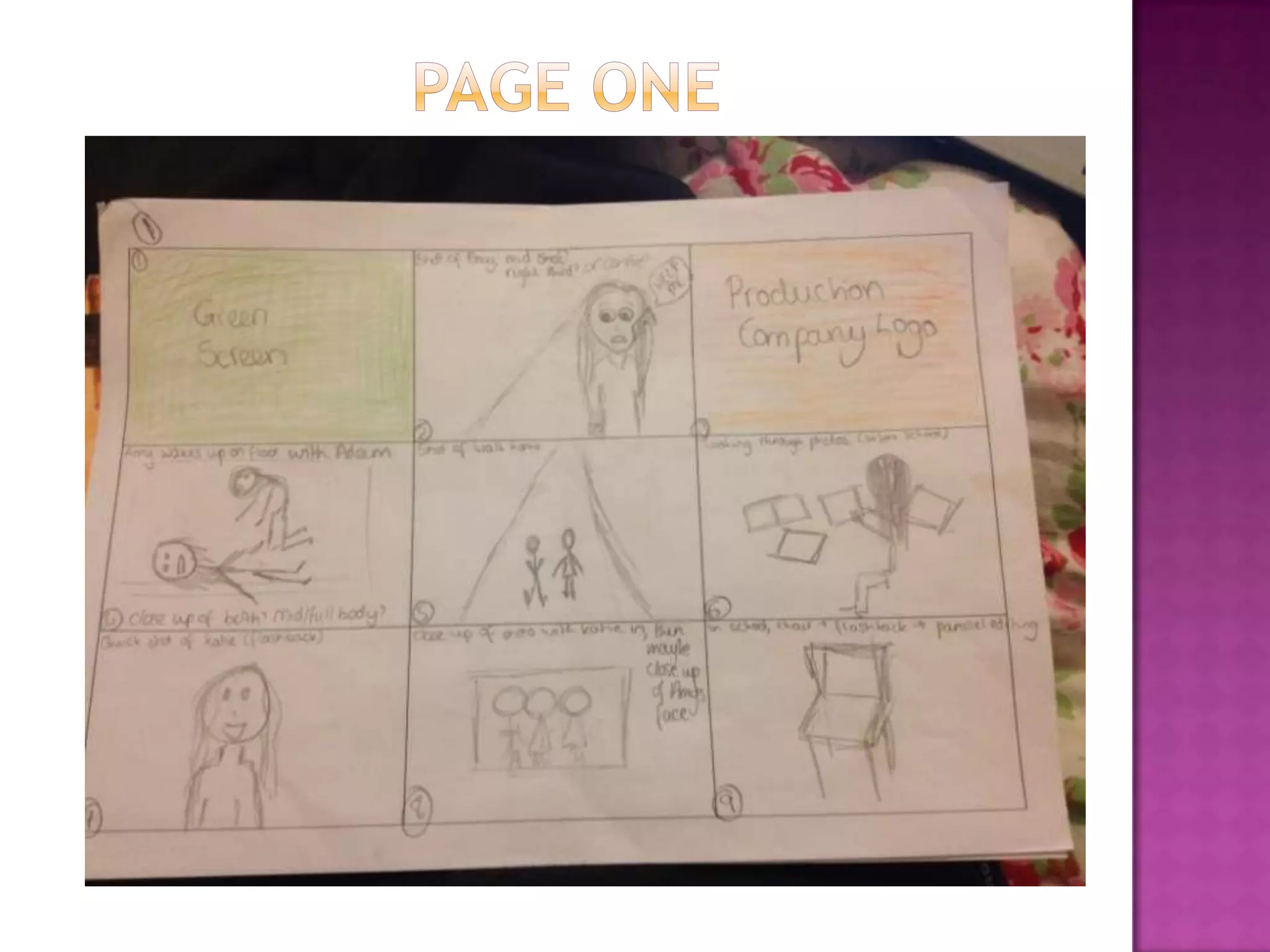 Storyboard for supernatural thriller | PPTX