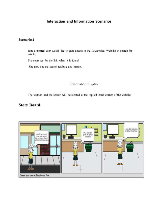 HCI - Part 5 - Story Board | PDF