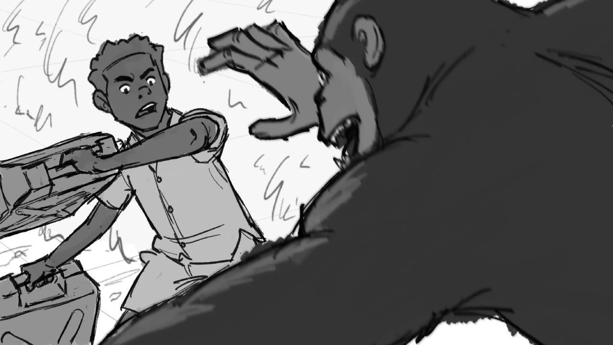 Storyboard - Next 5 - Chimp vs Boy | PPT