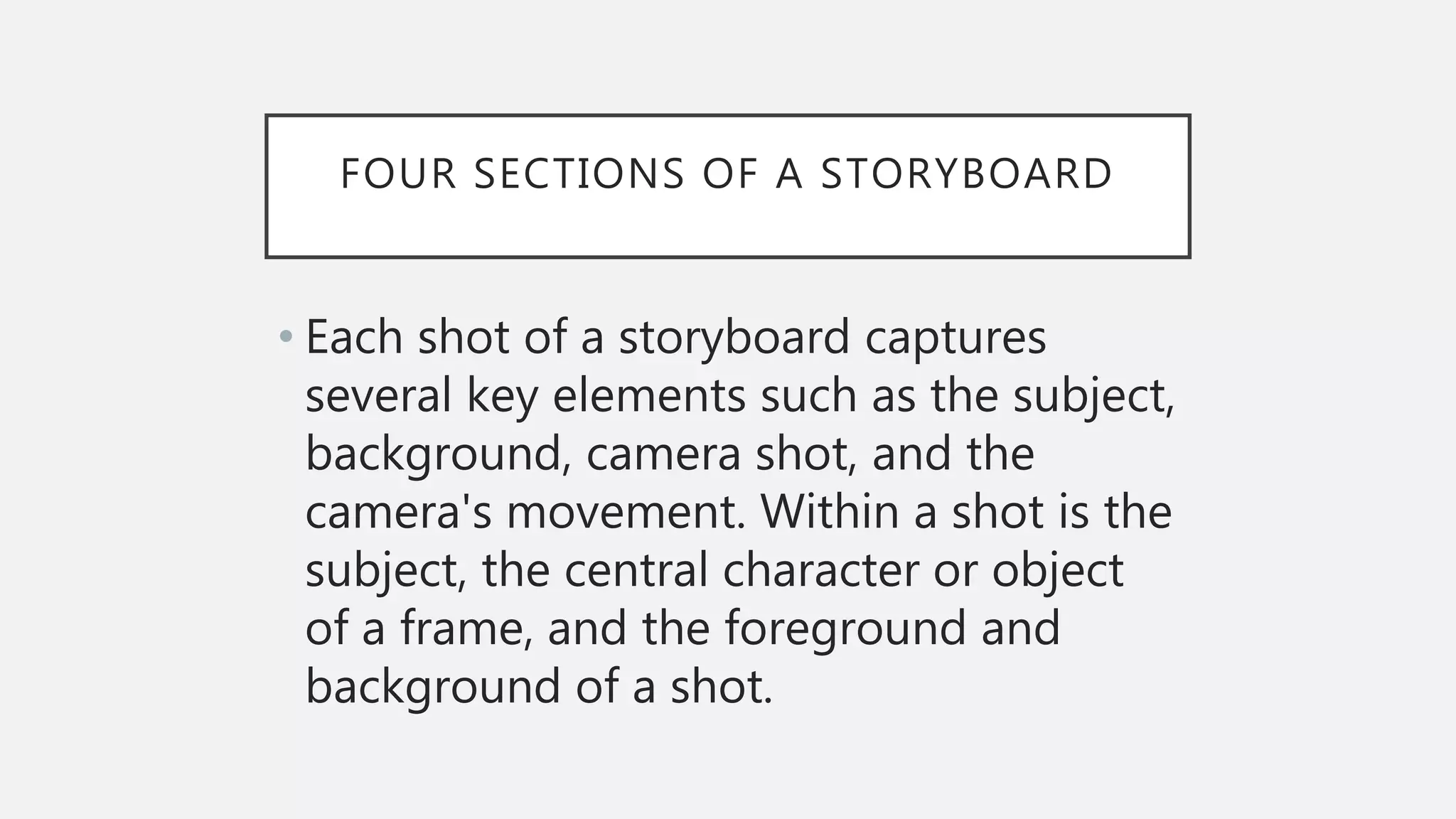 Storyboard.pptx | Cameras and Camcorders | Consumer Electronics