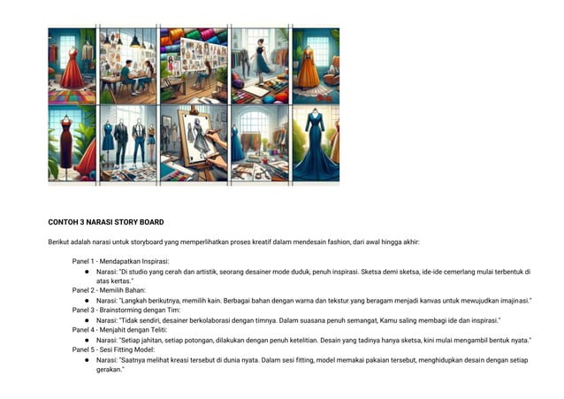 Story Board fashion moodboard fashion designer | DOCX