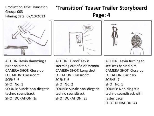 'Transition' Teaser Trailer Storyboard