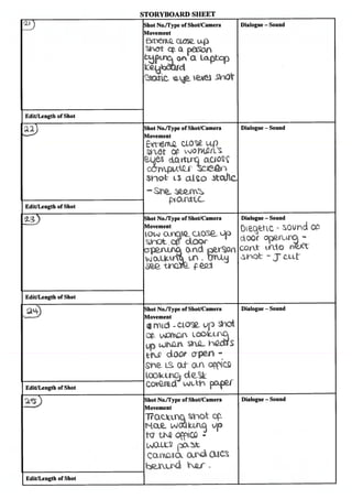 SECOND FILM IDEA STORYBOARD | PDF