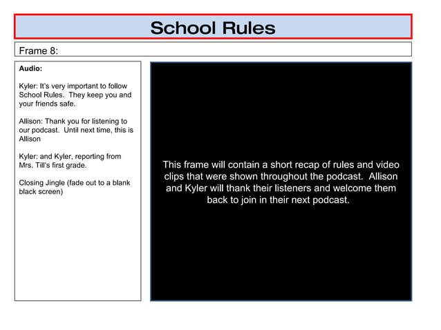 Storyboard 4 - School Rules | PPT