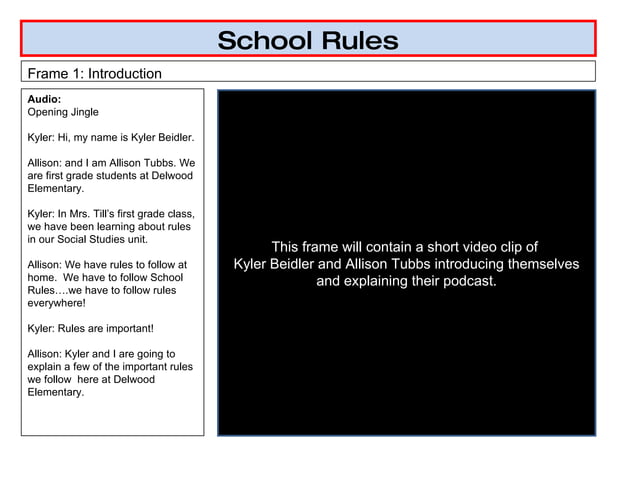 Storyboard 4 - School Rules | PPT