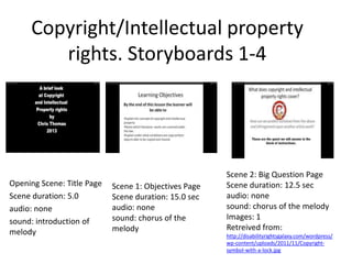 Storyboard and script copyright and intellectual property rights | PPTX