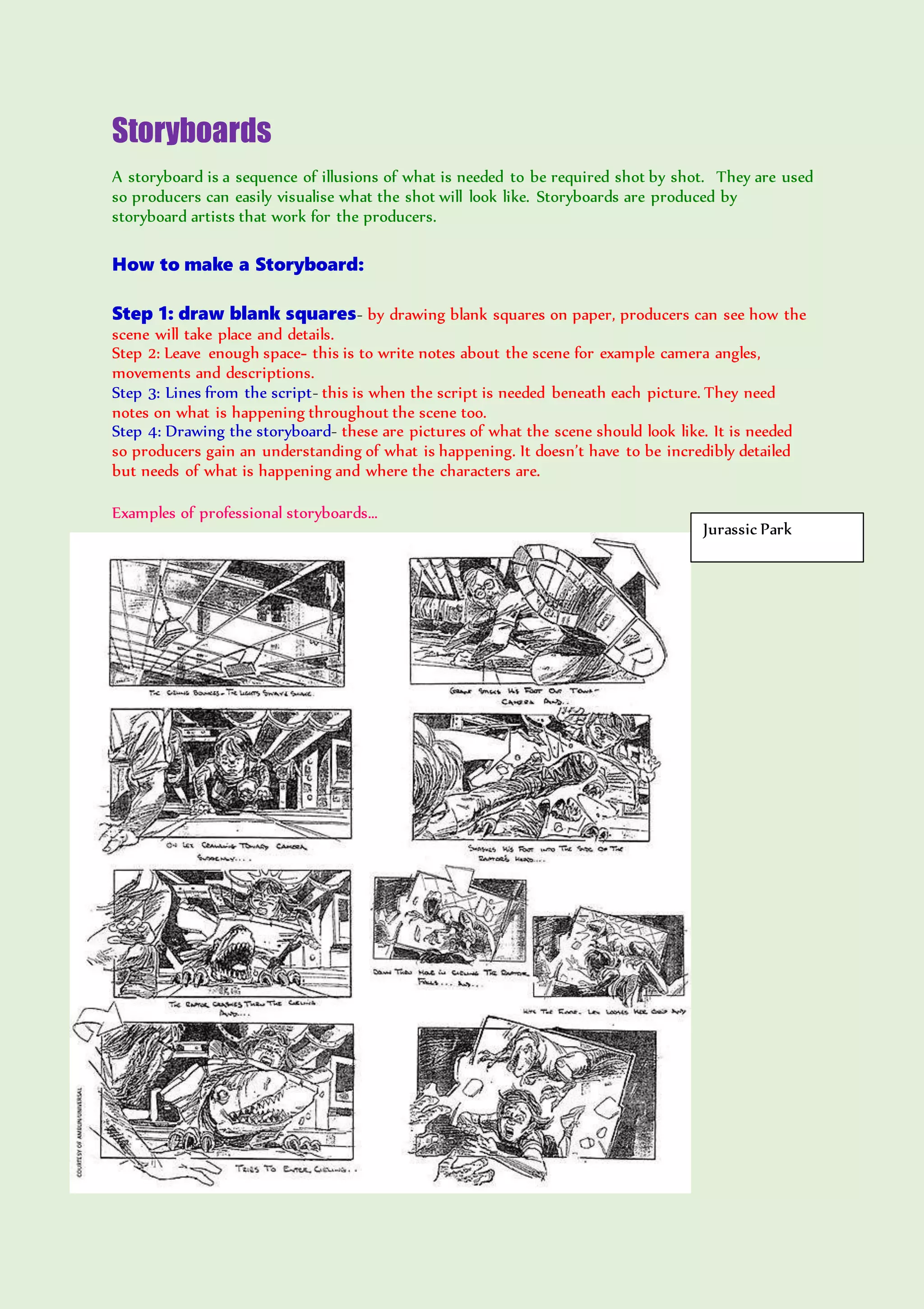 Storyboard and storyline task 2 | DOCX