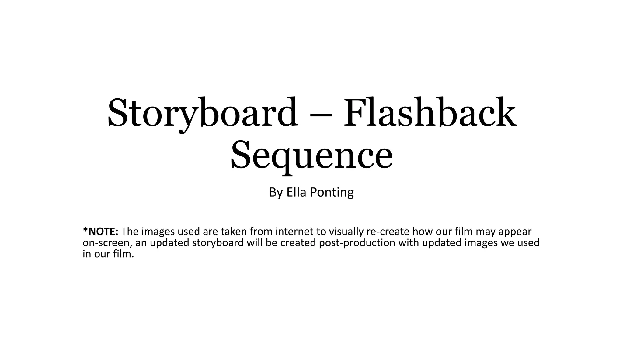 Storyboard – flashback sequence | PPTX