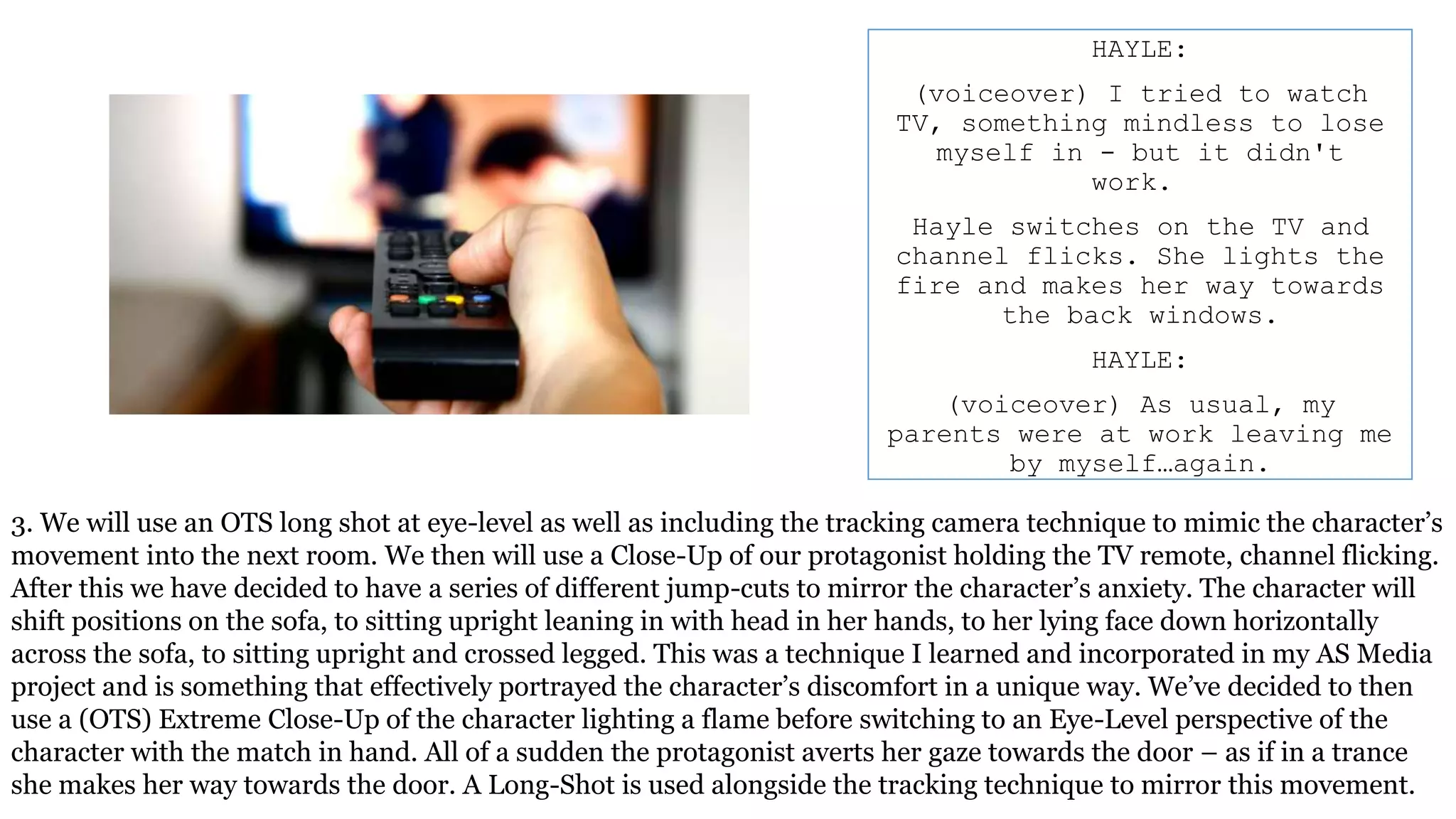 Storyboard – flashback sequence | PPTX