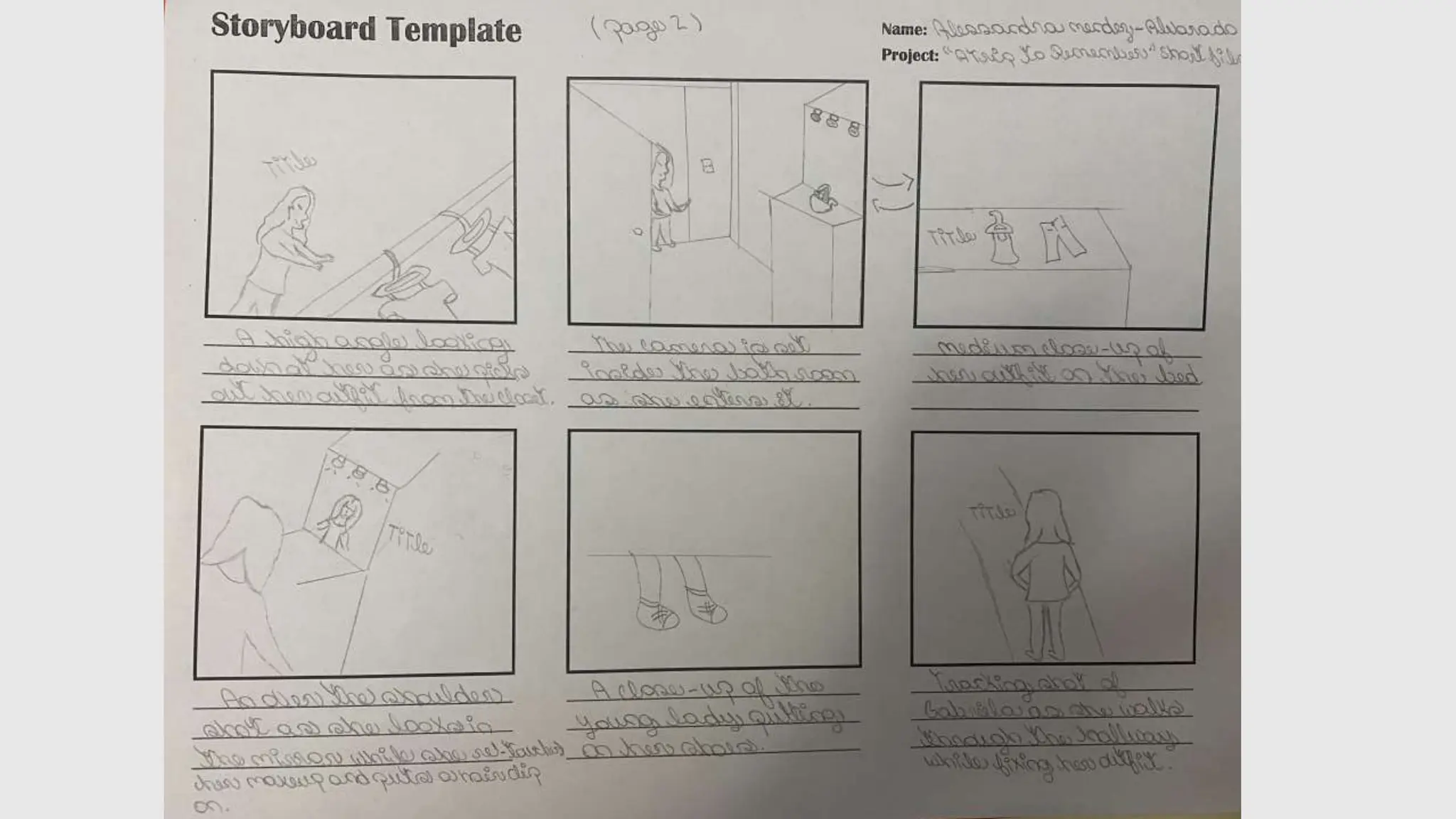 Storyboard for A Trip to Remember Short Film.pptx