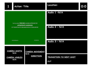 Storyboard For Trailer | PPT