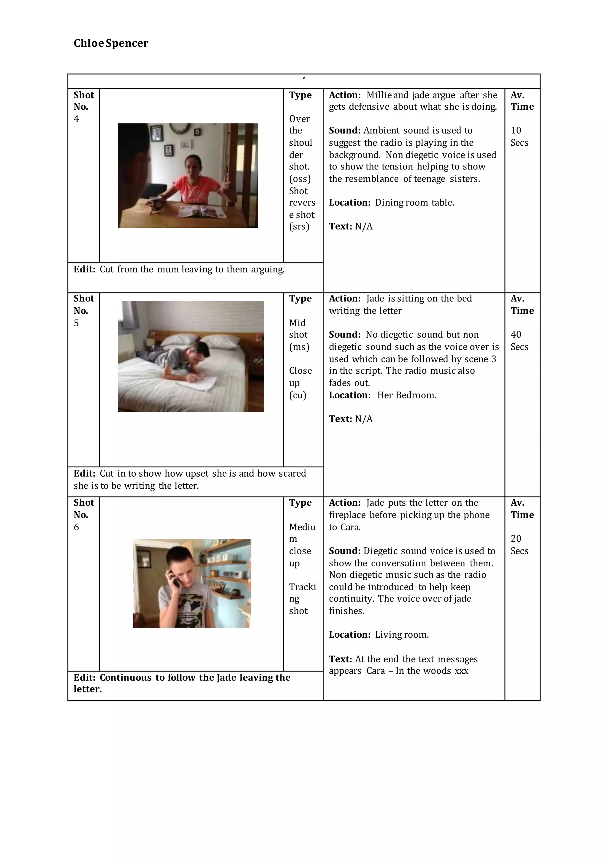 Storyboard for film | DOCX